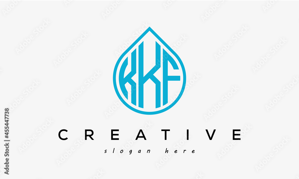 Water drop letter KKF logo initial template vector Stock Vector | Adobe ...