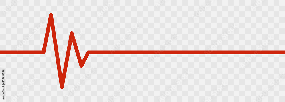 Heartbeat, lifeline on transparent background. Pulse vector ...