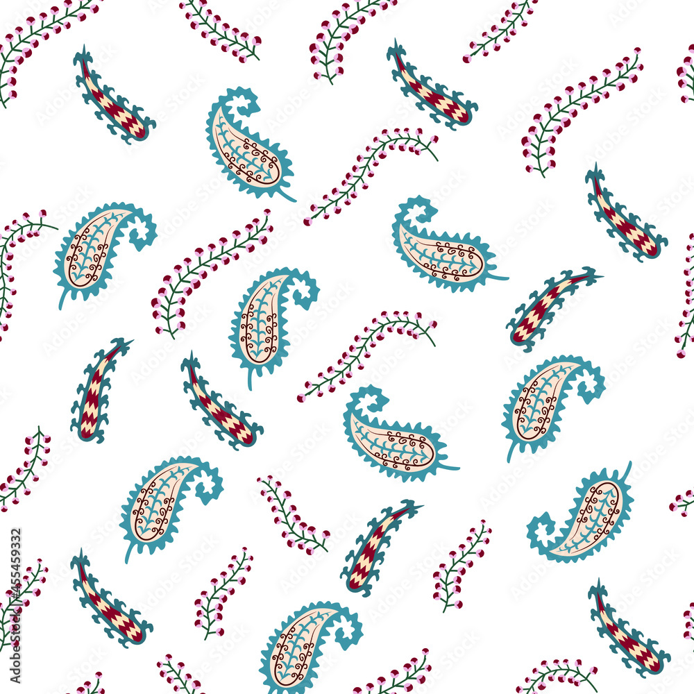 Seamless suzani pattern - blue carpet pattern, traditional art in ...