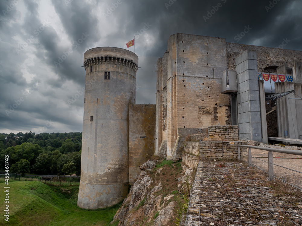 Falaise, France August 2021. Castle Dungeons (Chateau), Falaise ...
