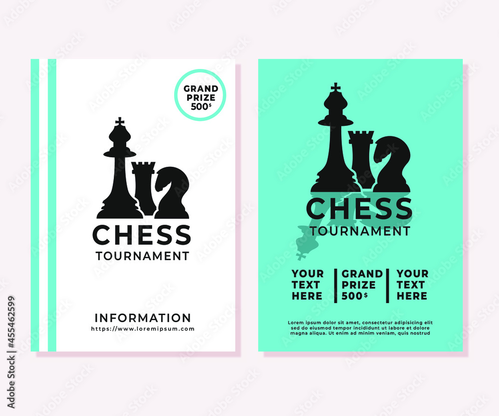 Chess tournament poster template. Sport game flyer design. Stock Vector ...