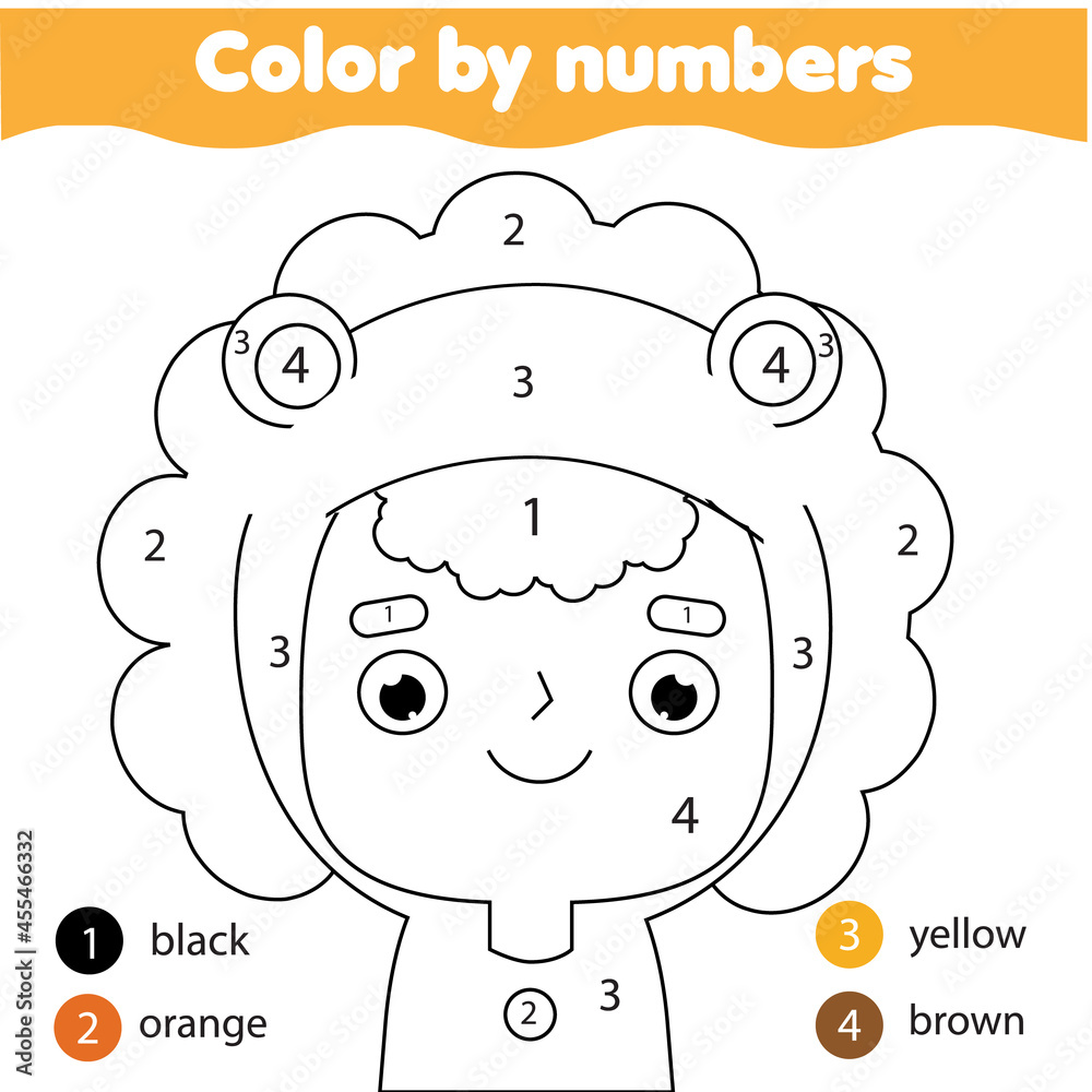 Boy in animal costume. Coloring page for kids. Educational children ...