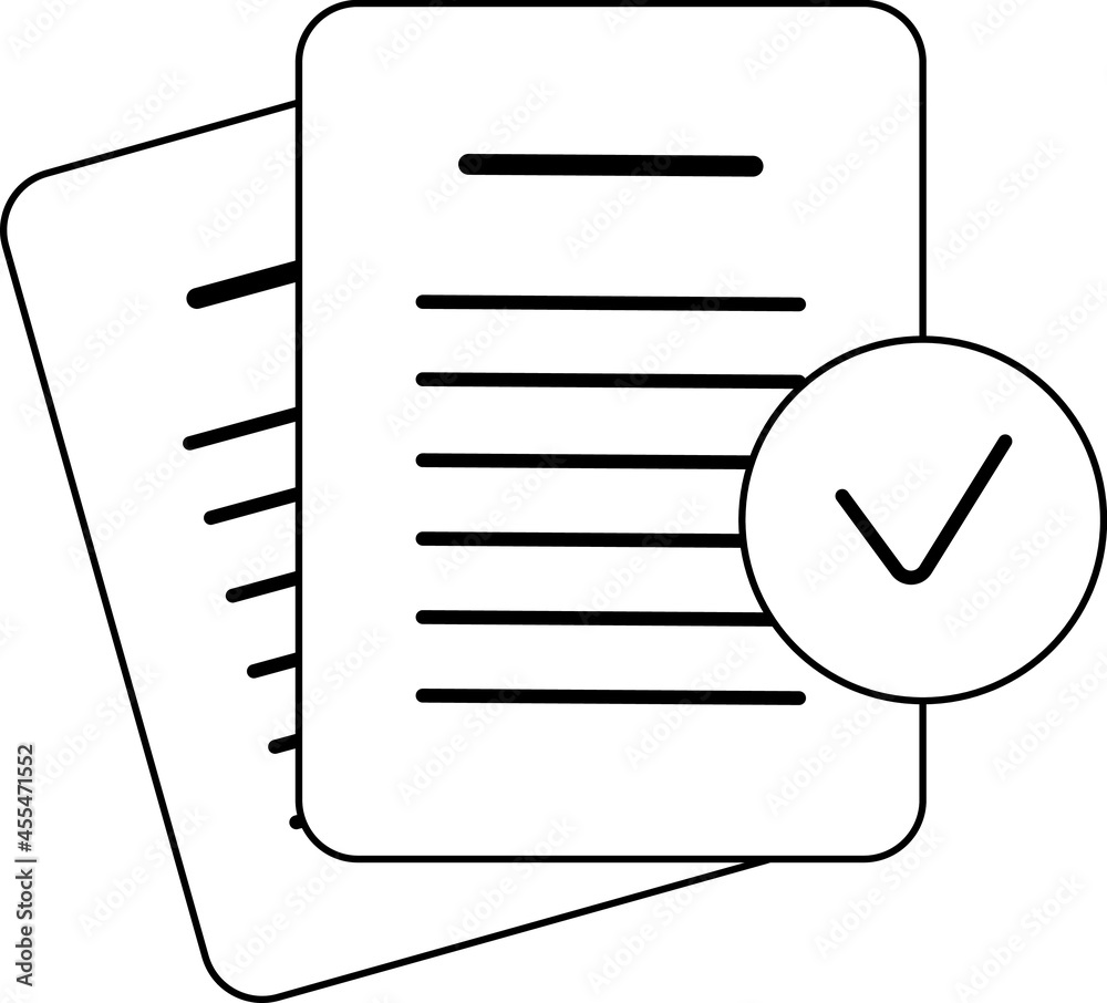 Task check up. Office document equipment. Minimalistic vector ...