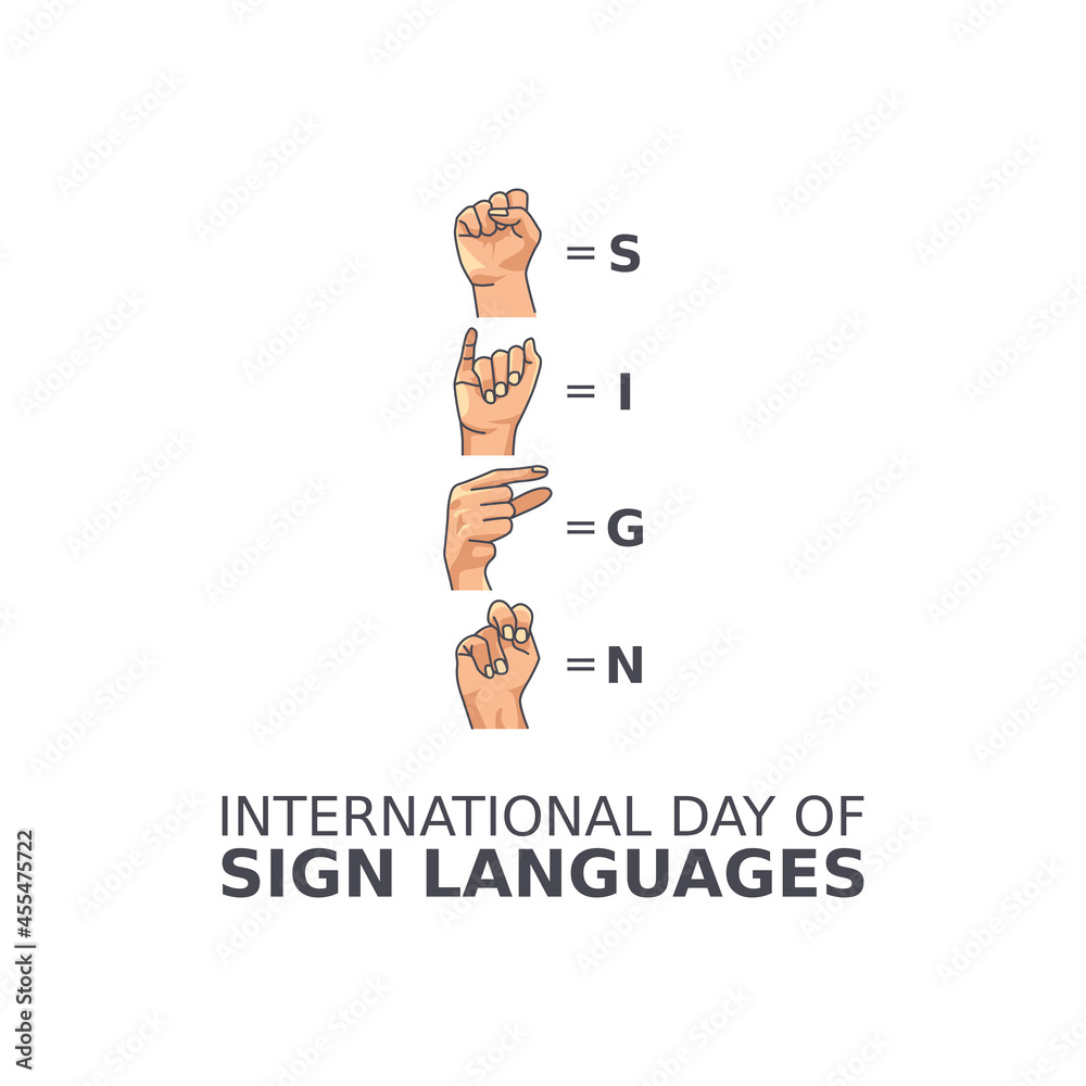 Vector graphic of international day of sign languages good for ...