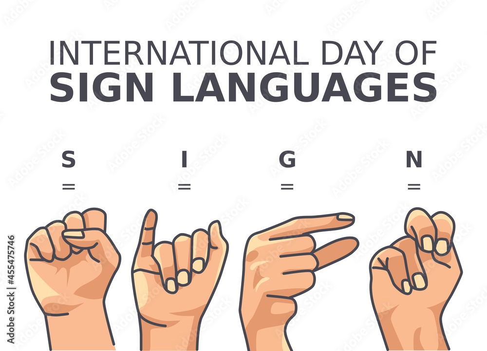 Vector graphic of international day of sign languages good for ...