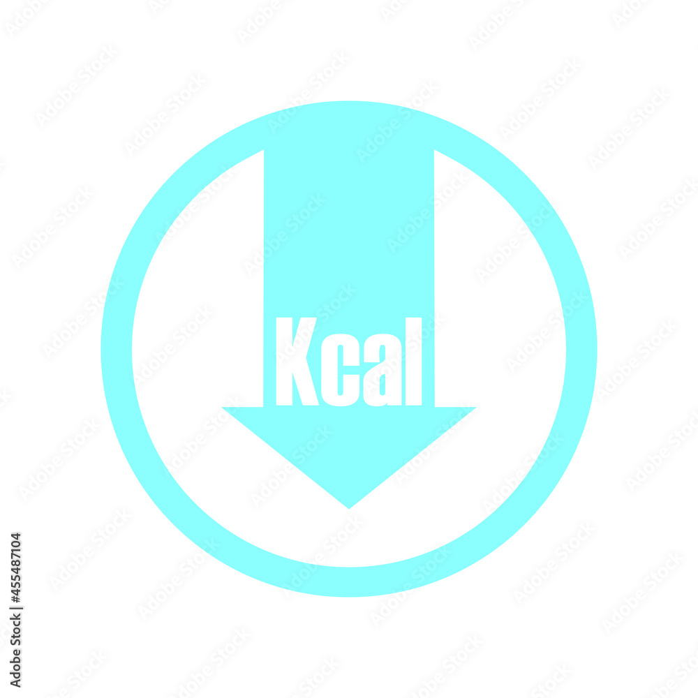 Calories reduction icon. Low kilocalorie graphics sign. Kcal reduction ...