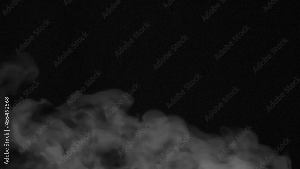 White Steam Creeps into the Frame. Hot steam from under the lid of the ...