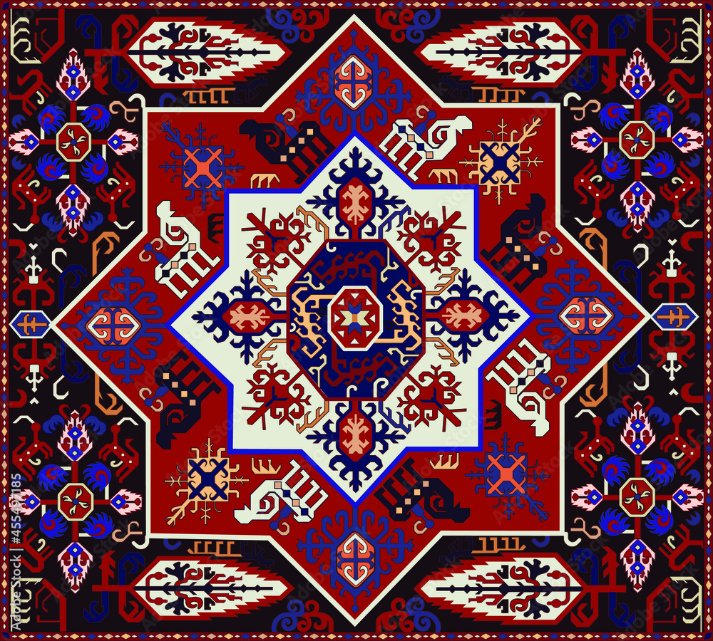 Persian carpet original design, tribal vector texture. Easy to edit and ...