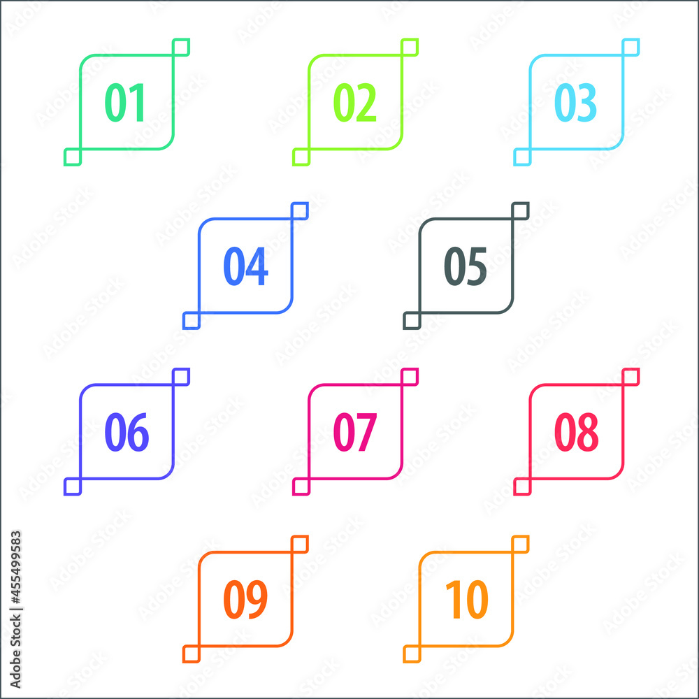 Colorful info-graphic numbers can be use to create presentation. Bullet ...