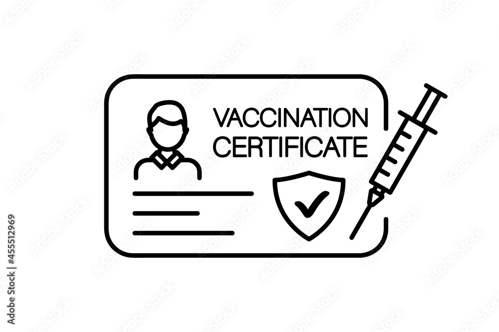 Covid-19 vaccine passport. Vaccination certificate, medical card or ...