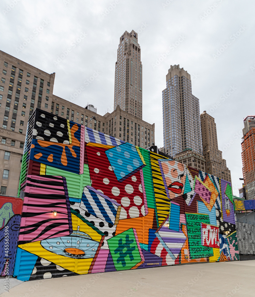 New York, United States - April 2, 2019: A picture of the colorful ...