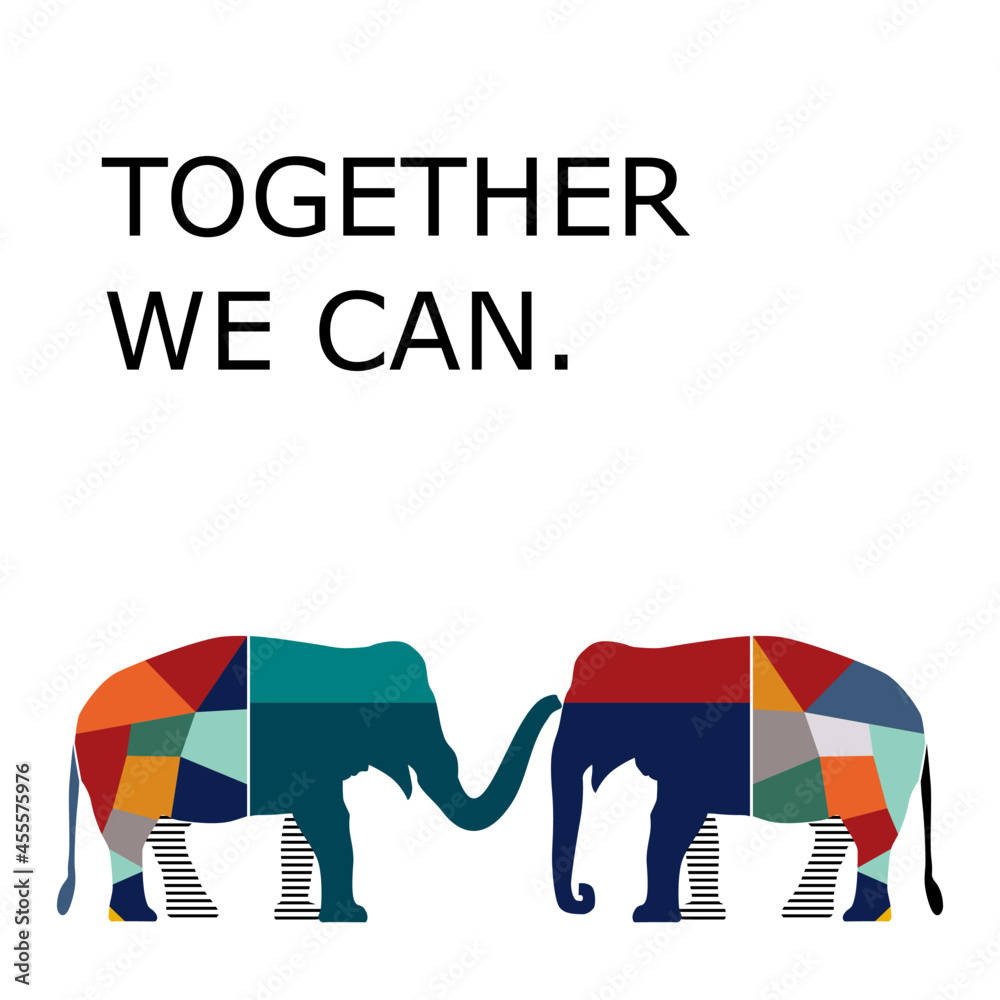 Elephants Poster Layout Design Stock Vector | Adobe Stock