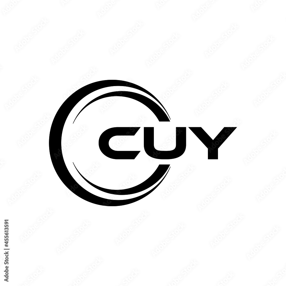 CUY letter logo design with white background in illustrator, vector ...
