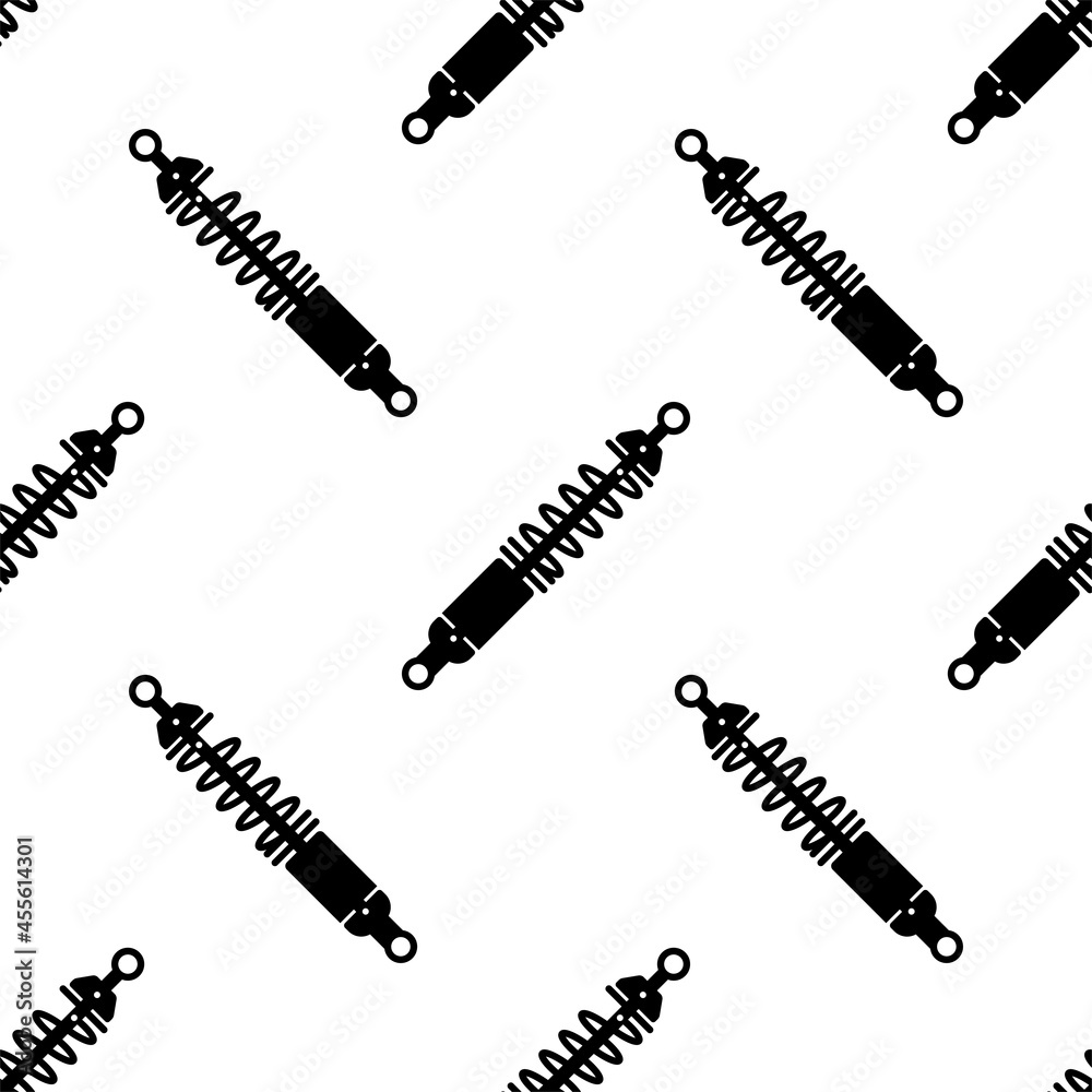 Shock Absorber Icon Seamless Pattern, Device To Absorb And Damp Shock ...