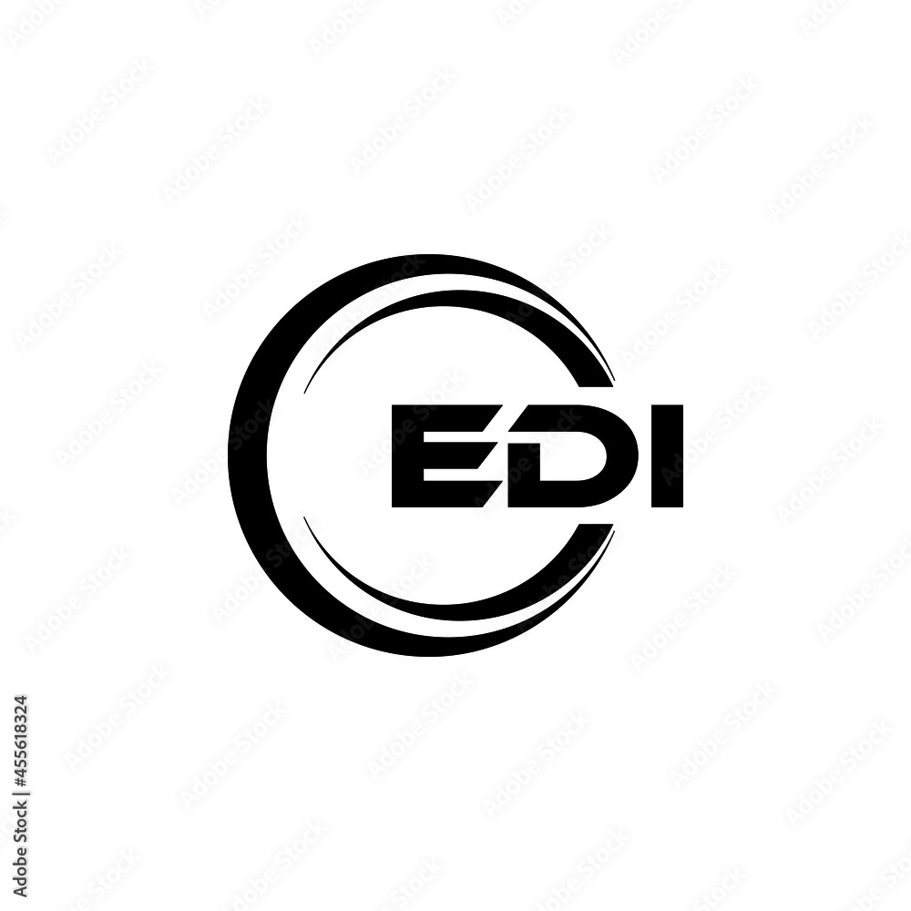 EDI letter logo design with white background in illustrator, vector ...