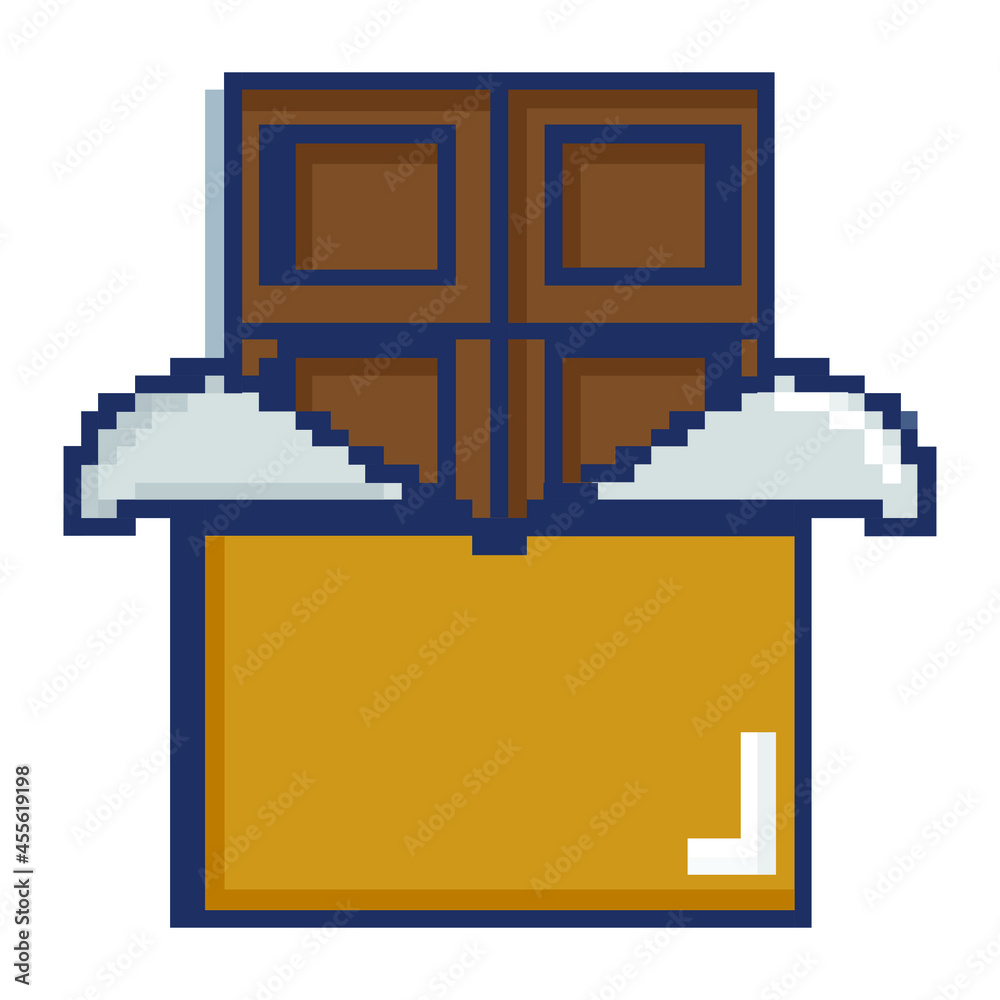 Chocolate Bar Pixel Art Vector Design for Icon, Symbol, and Logo. EPS ...