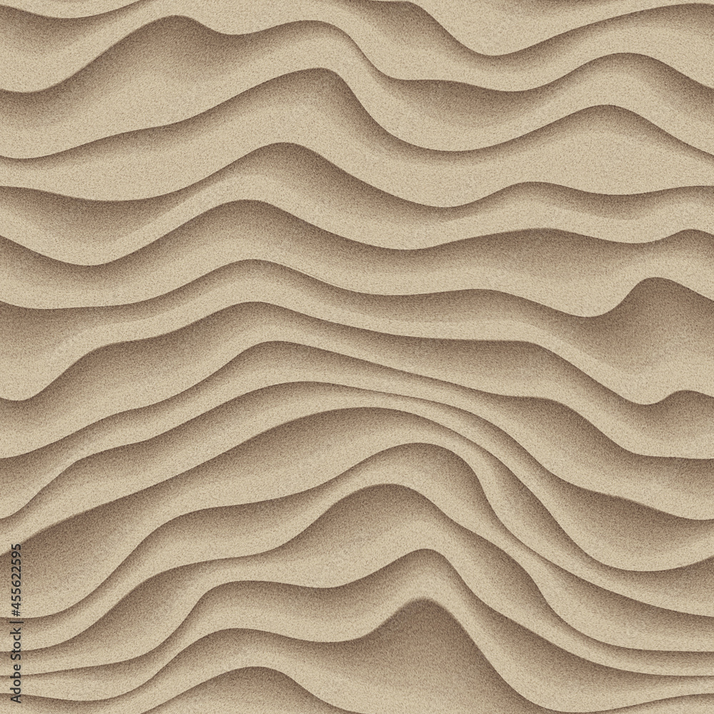 Beach sand waves background in top view. Sandy dunes pattern. Desert ...