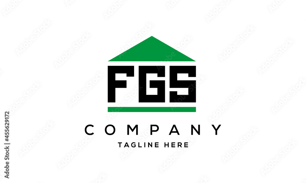 FGS three letter house for real estate logo design Stock Vector | Adobe ...