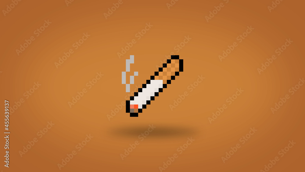 Pixel 8 bit cigarette wallpaper - high res 4k background Stock ...
