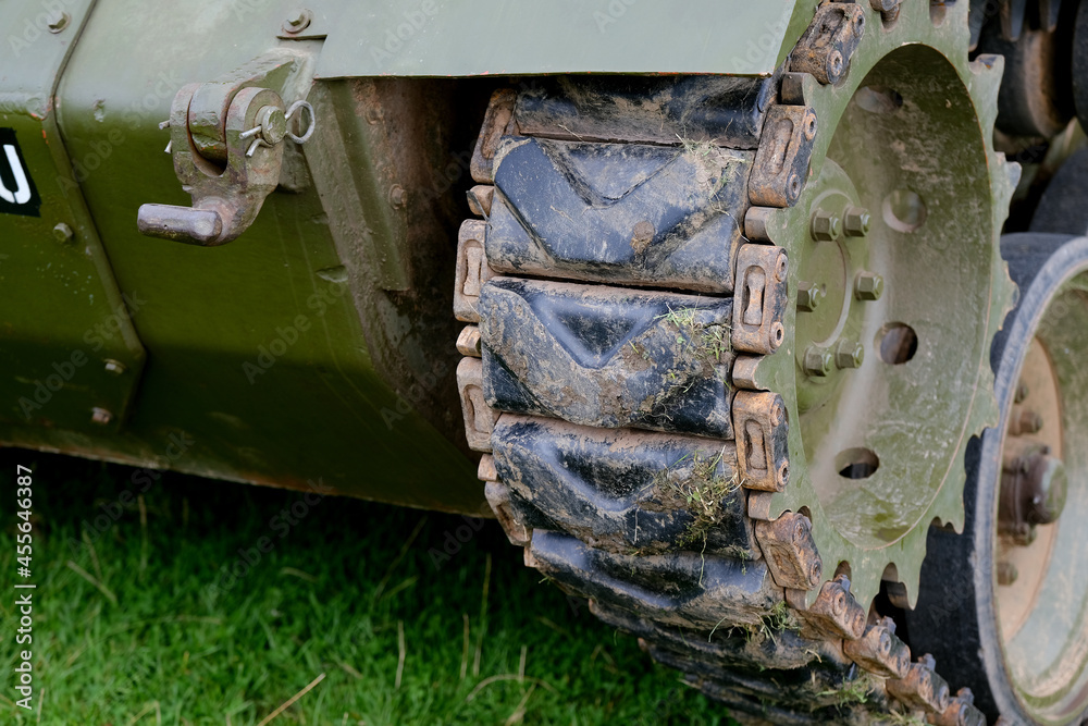 World war two tank tracks and drive equipment. Stock Photo | Adobe Stock