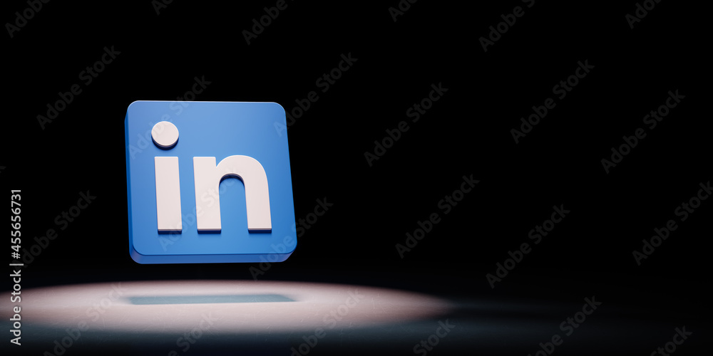 Linkedin Icon Black Background