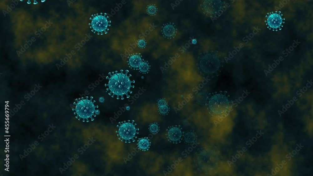 Coronavirus (COVID-19) medical animation. The virus model is realistic ...