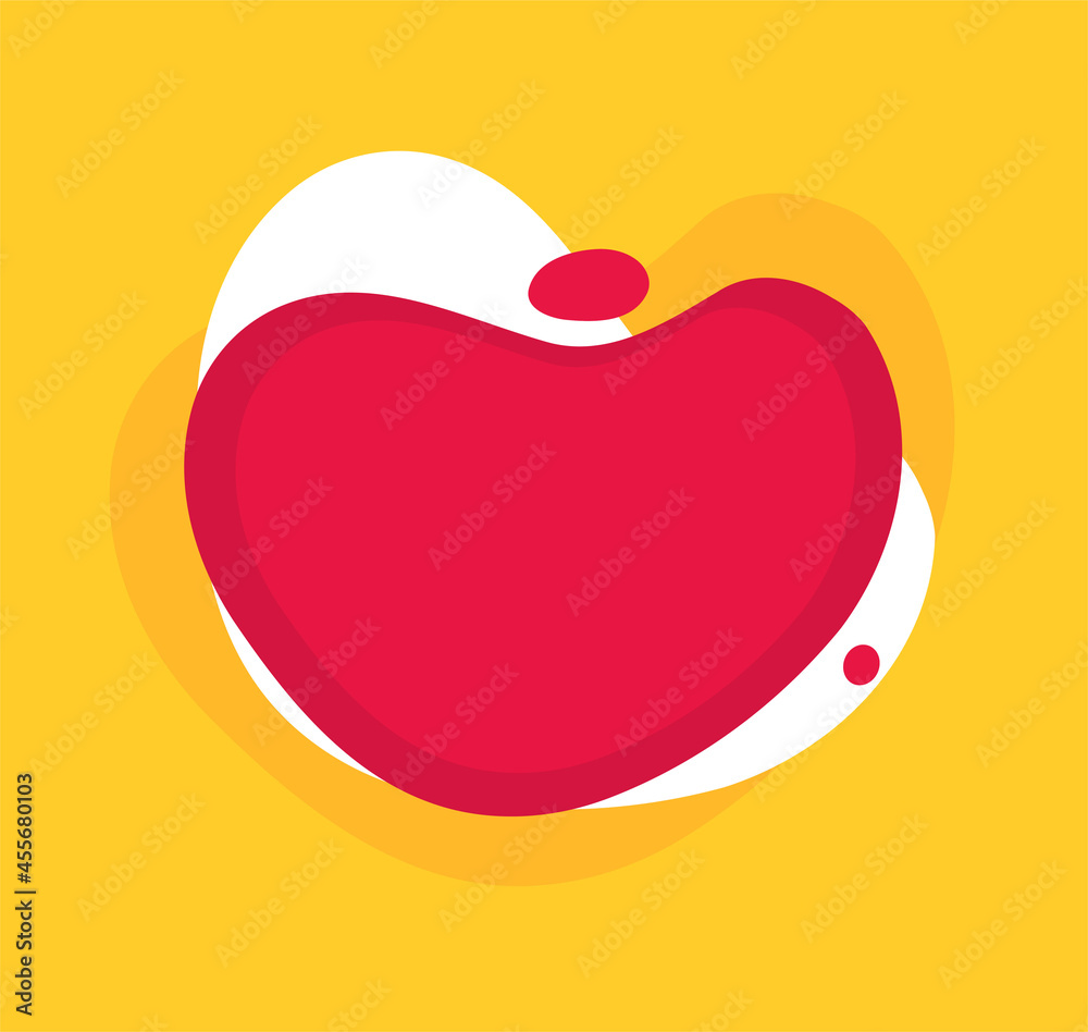 Fun curved fluid shapes elements design for kids party abstract ...