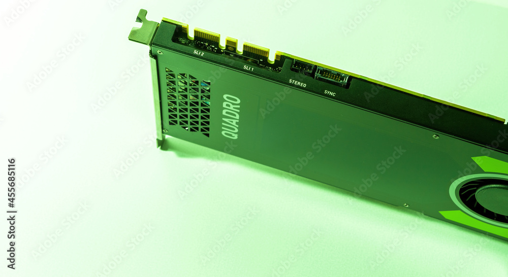 Paris, France - Aug 23, 2017: View from above of new powerful Nvidia ...