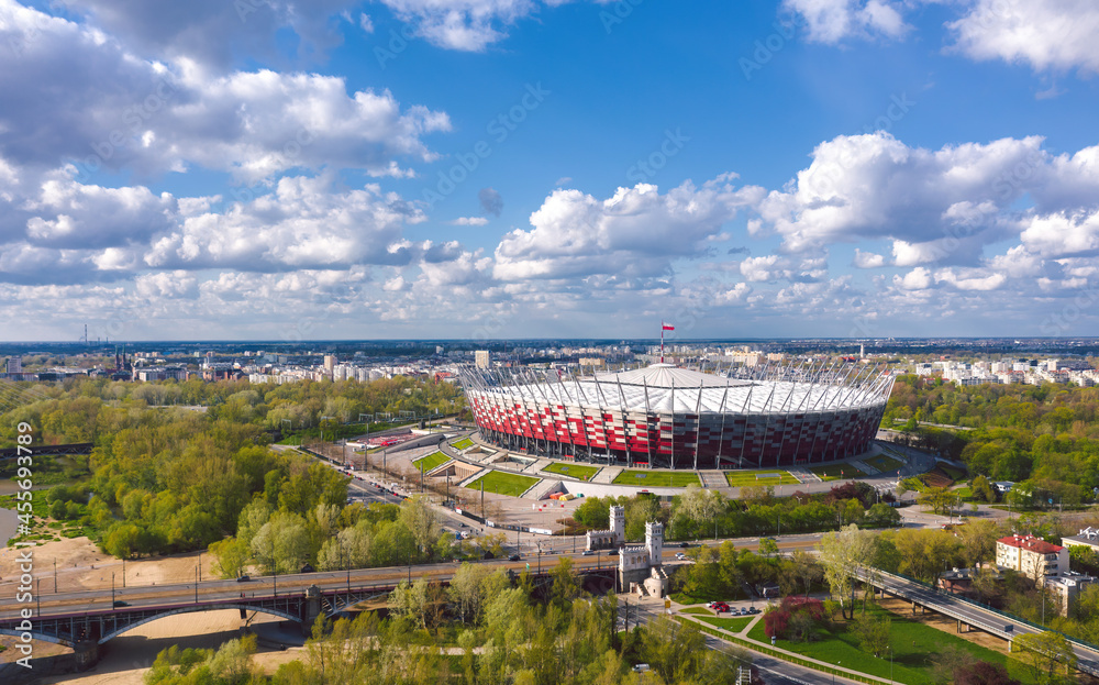 Stadion Narodowy, home stadium of Poland national football team. Warsaw ...