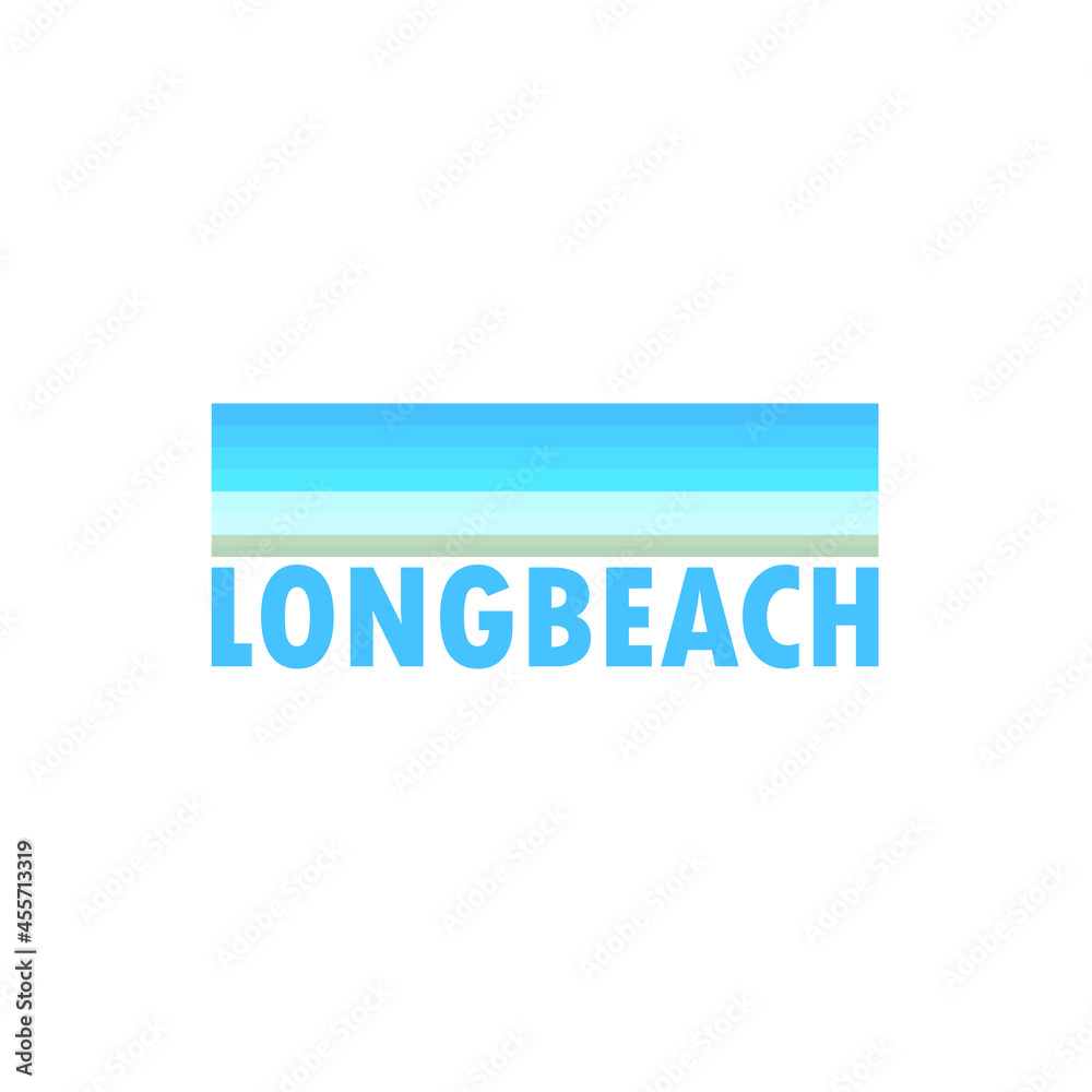 Longbeach Vector Logo. Long Beach Letter Mark. Illustration. Stock ...