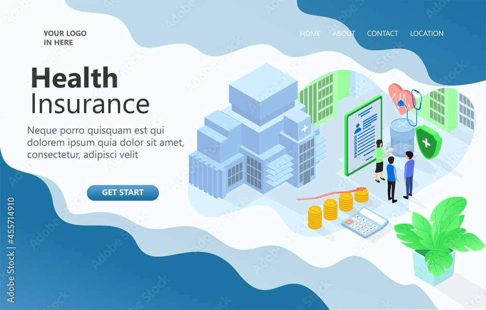 Health insurance illustration. someone explained the technicalities and ...