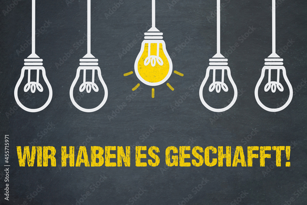 Wir haben es geschafft! Stock Illustration | Adobe Stock