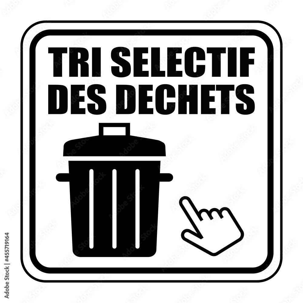 Logo tri sélectif des déchets. Stock Vector | Adobe Stock