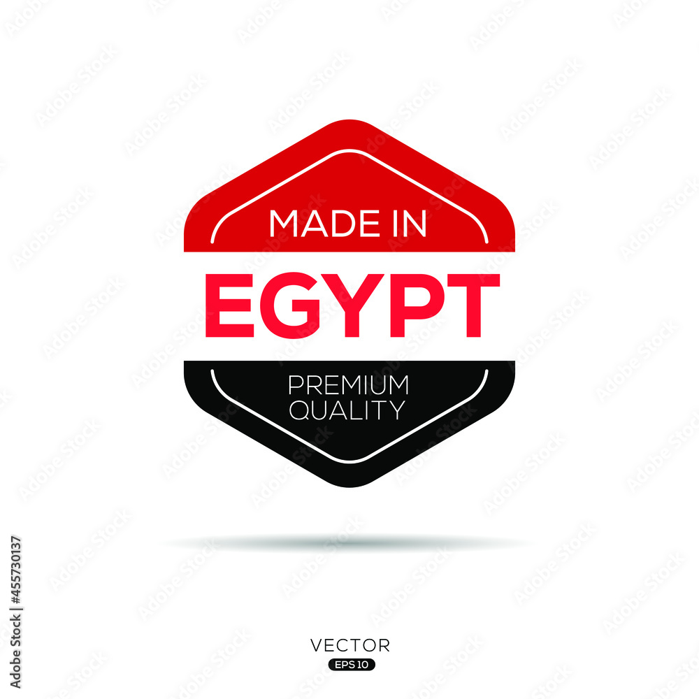 Made in (Egypt) Sign, Egypt logo design, vector illustration. Stock ...