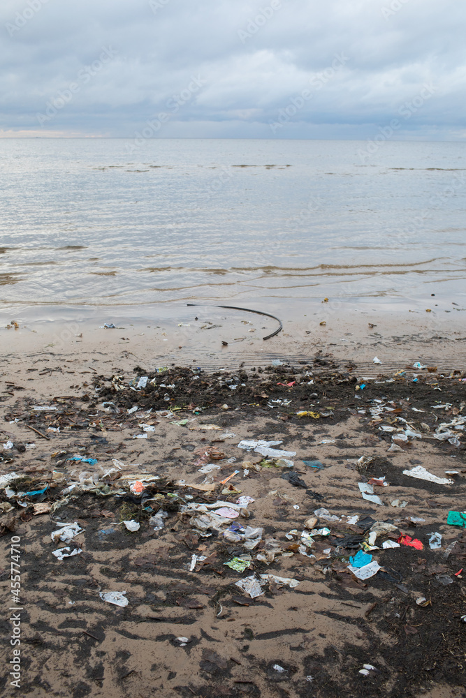 Coastal pollution Stock Photo | Adobe Stock