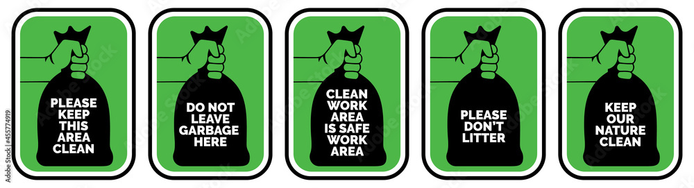 Vecteur Stock Keep our nature clean. Do not leave garbage here. Please ...