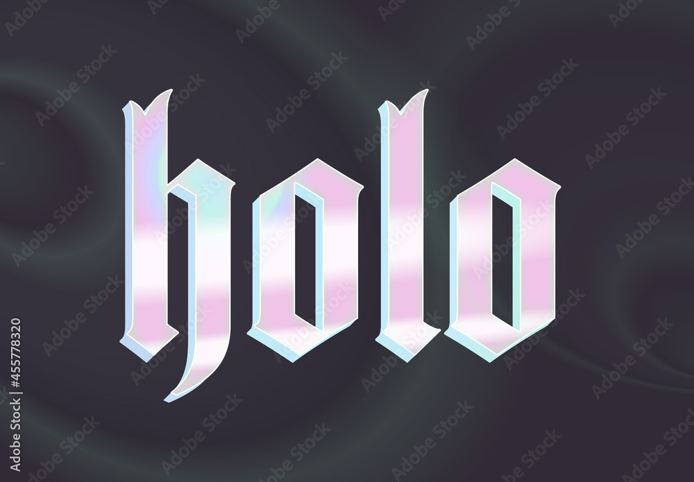 Holographic Style Text Effect Stock Template | Adobe Stock