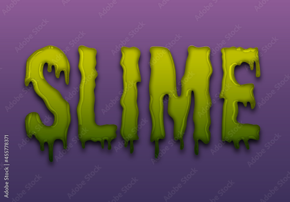 Slimy Text Effect Stock Template | Adobe Stock