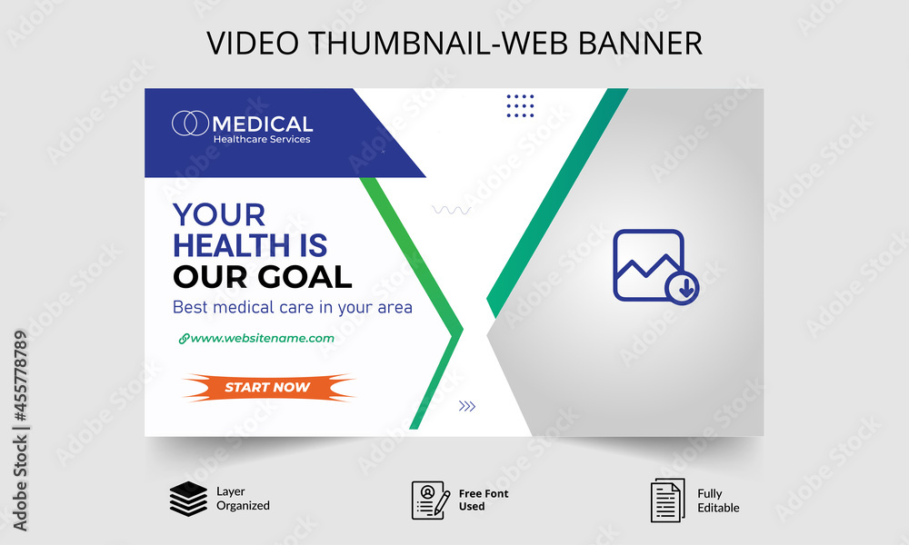 Medical healthcare youtube thumbnail template, Video thumbnail template ...