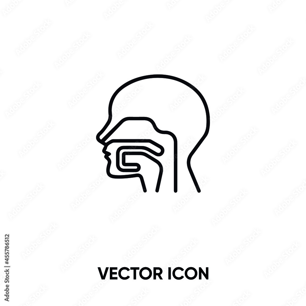 Pharynx vector icon. Modern, simple flat vector illustration for ...