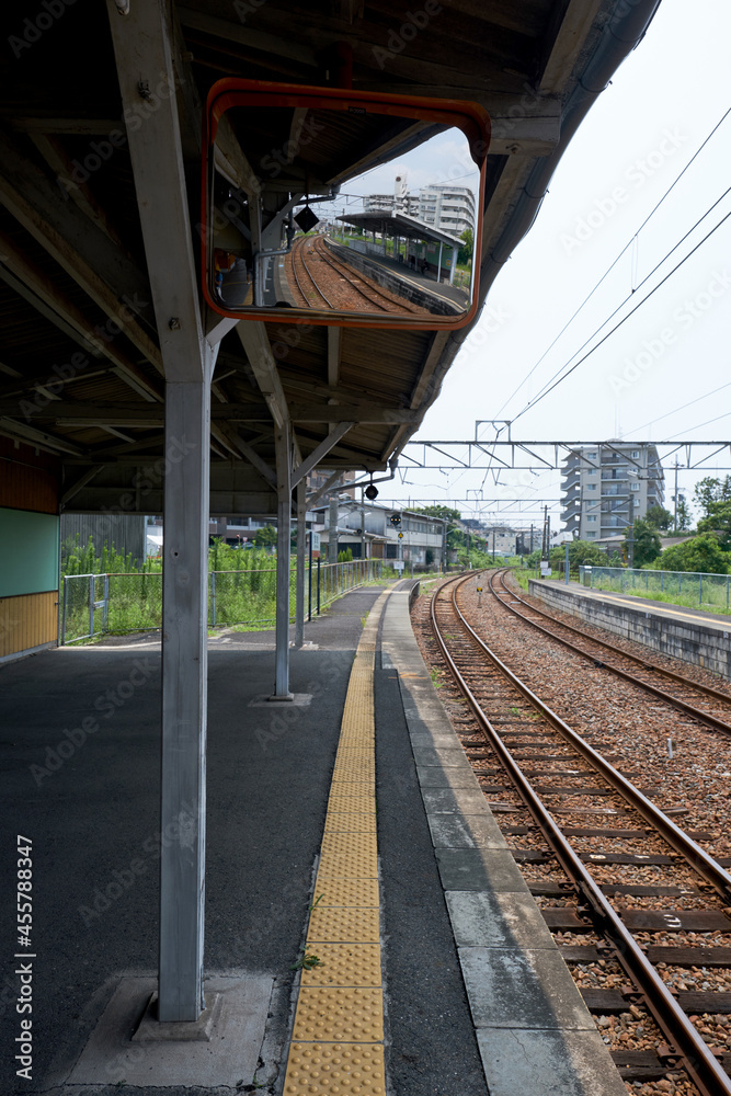 Railway stations in rural towns in Japan Stock Photo | Adobe Stock