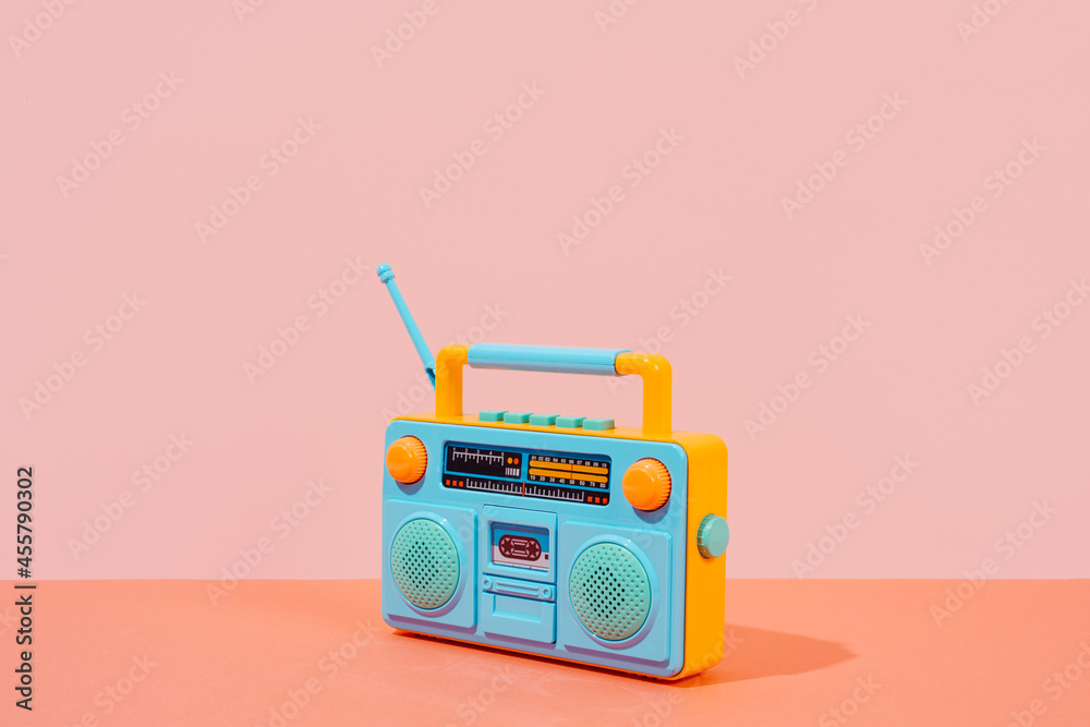 colorful boombox Stock Photo | Adobe Stock