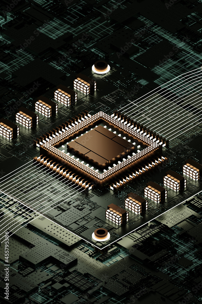 Futuristic Motherboard Stock Photo | Adobe Stock