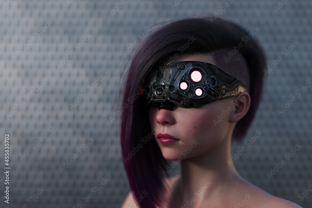 Woman with VR headset Stock Photo | Adobe Stock