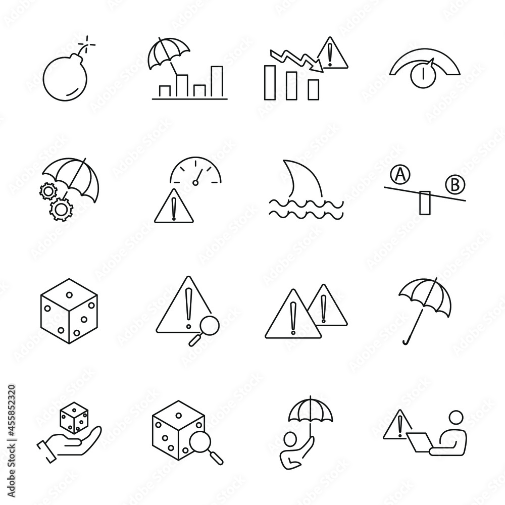 Risk Management icons set. Risk Management pack symbol vector elements ...