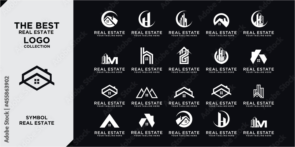 Vetor de Real Estate Logo Set / Creative House Logo Collection ...