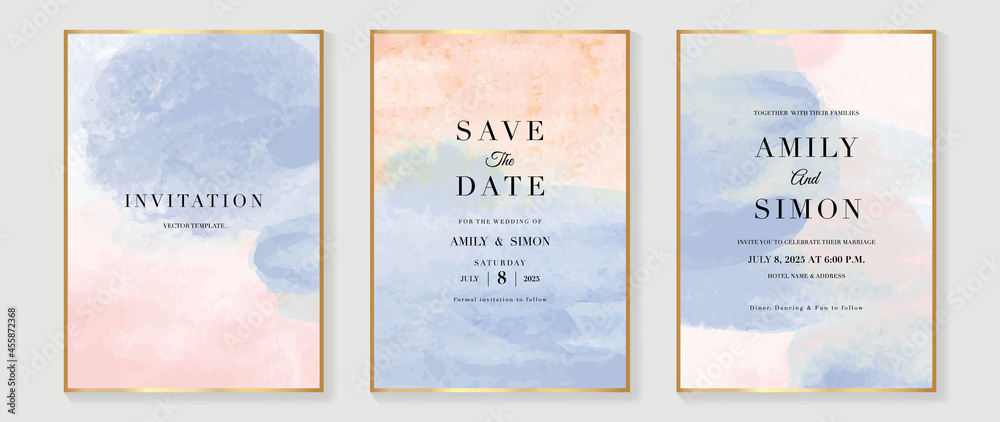 Abstract art background vector. Luxury invitation card background with ...