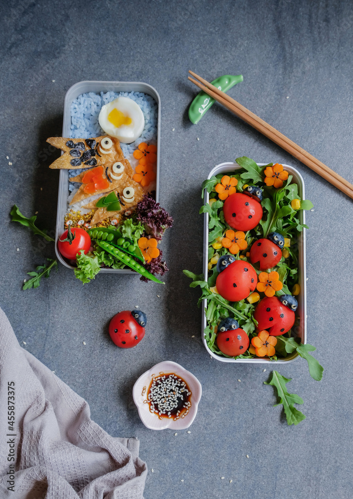 Homemade traditional Japanese meal for kids. Kodomo No-Hi aka Children ...