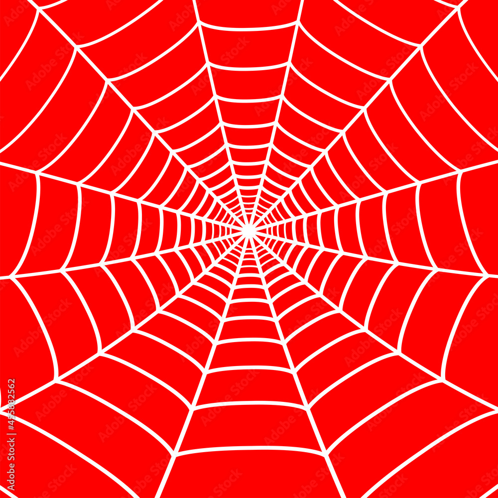 White cobweb on red background. Spider web. Vector Stock Vector | Adobe ...