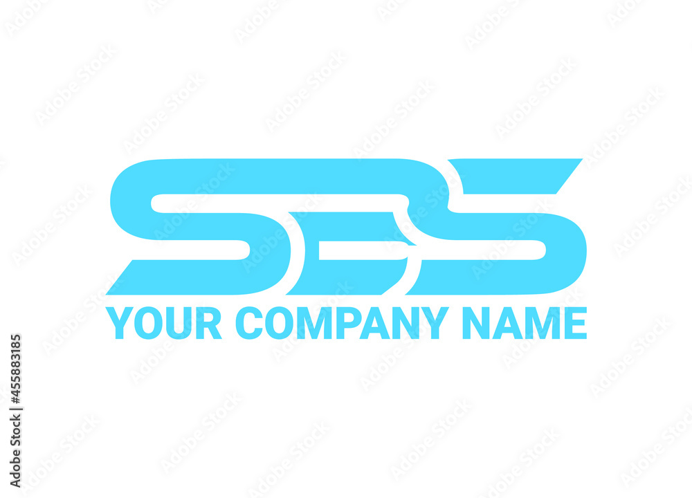 Initial Letter SBS Logo or Icon Design Vector Image Template Stock ...